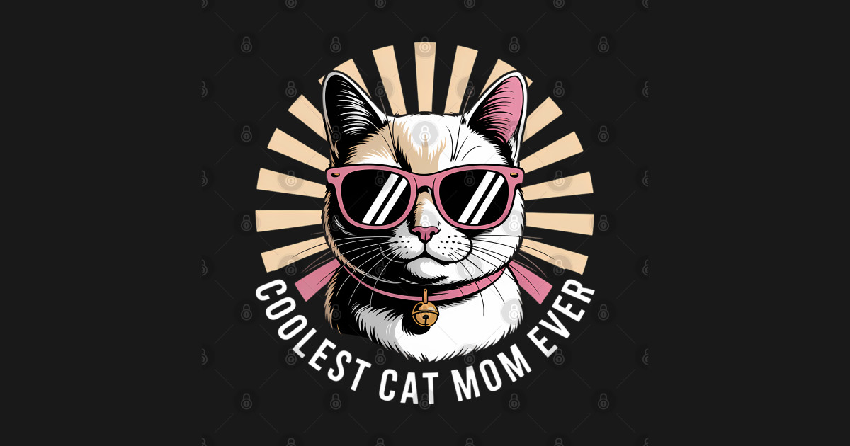 Funny Cat Mom Cool - Funny Cat Mom Cool - T-Shirt | TeePublic