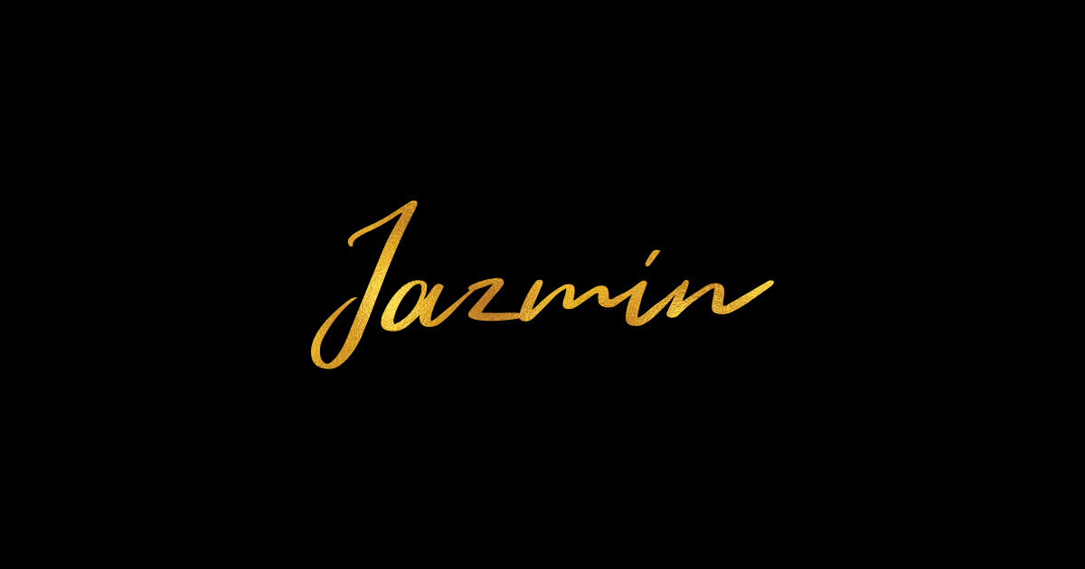 Jazmin Name Hand Lettering in Faux Gold Letters - Jazmin - Sticker ...