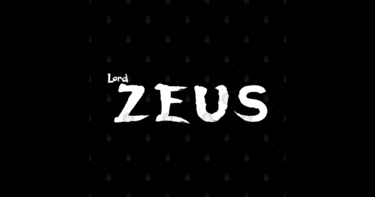 Lord Zeus!!! - Pattern Design - Sticker | TeePublic