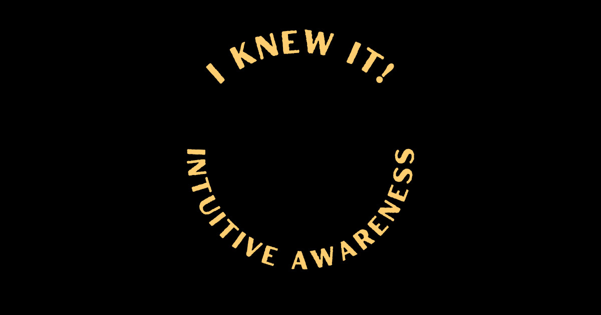 I Knew It! Intuitive Awareness Black Font - Intuition - Posters and Art ...