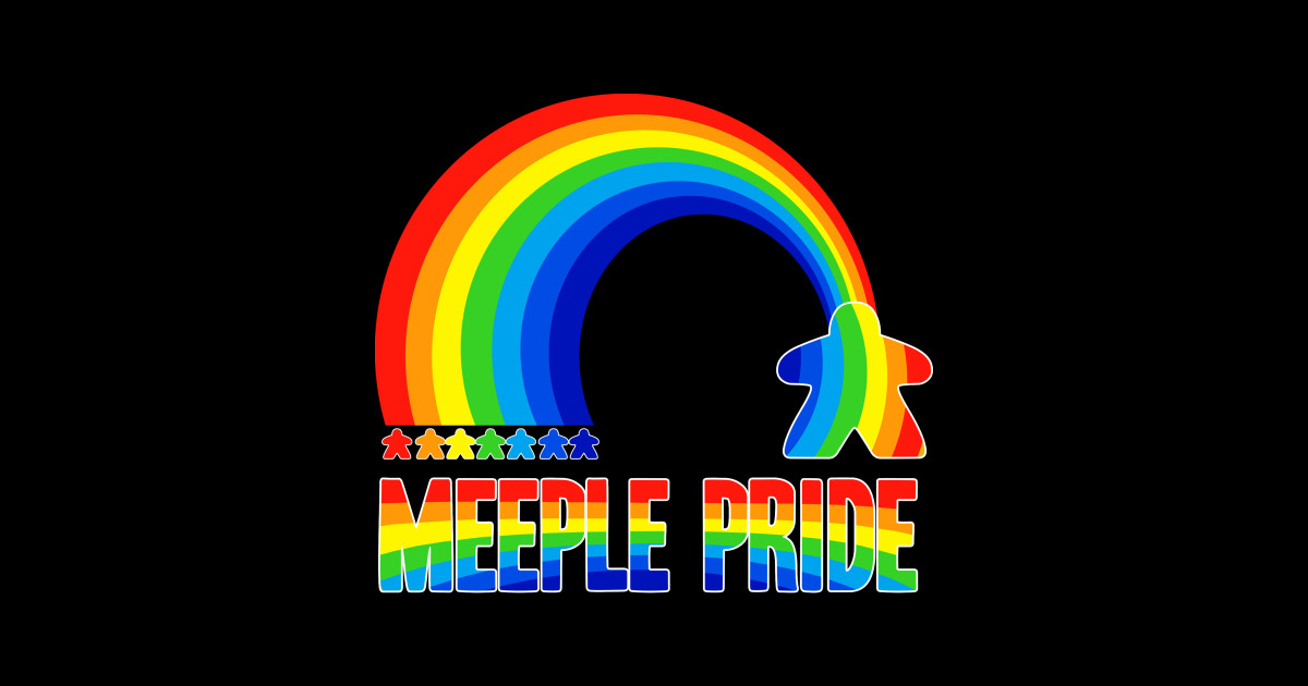 Meeple Pride Board Game Graphic - Tabletop Gaming - Meeple - Posters ...