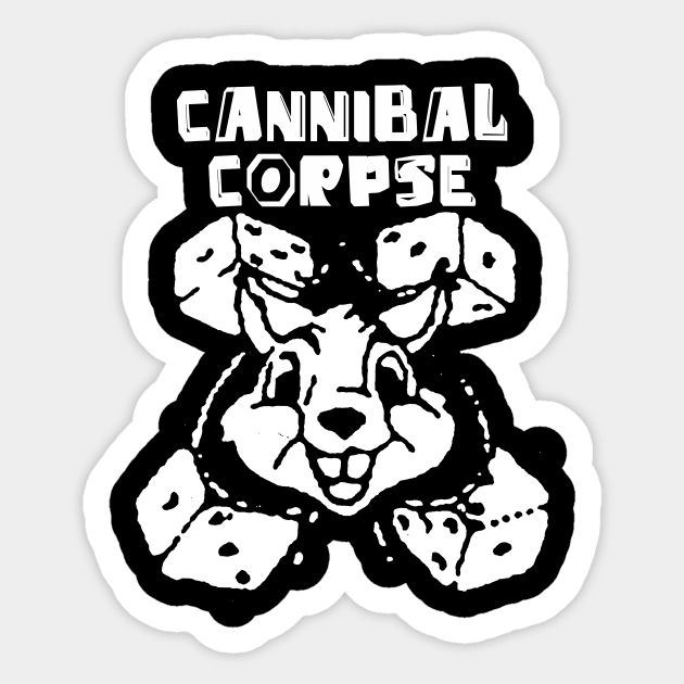 cannibal dice bunny - Cannibal Corpse - Sticker | TeePublic