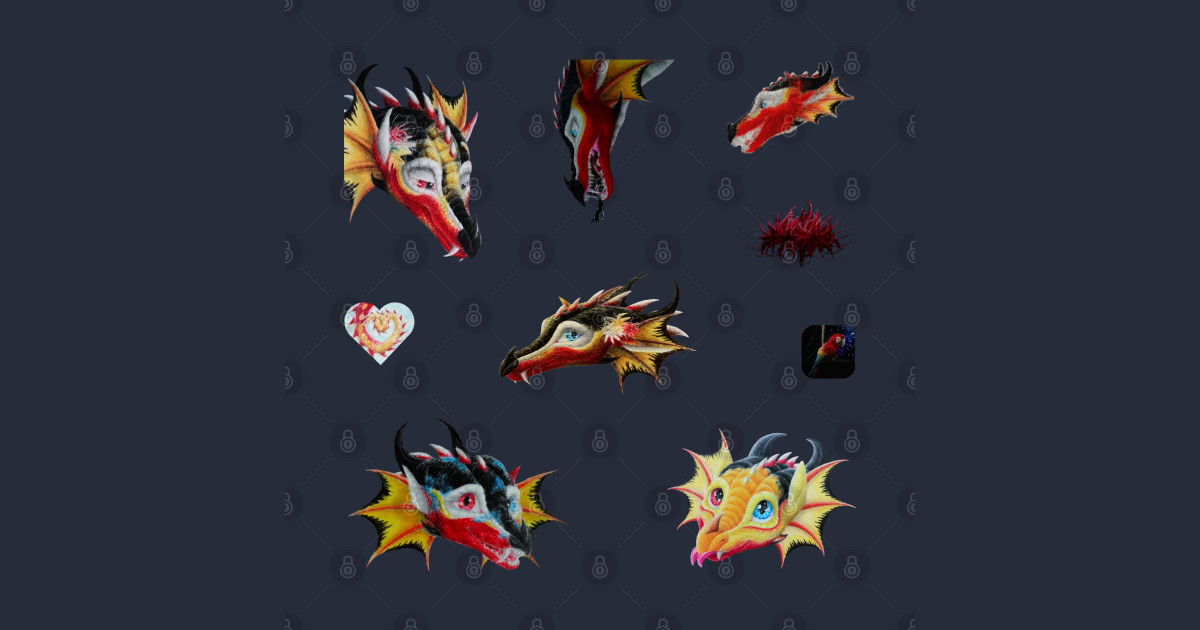 Lycoris Sticker Pack #1 - Dragon - T-Shirt | TeePublic