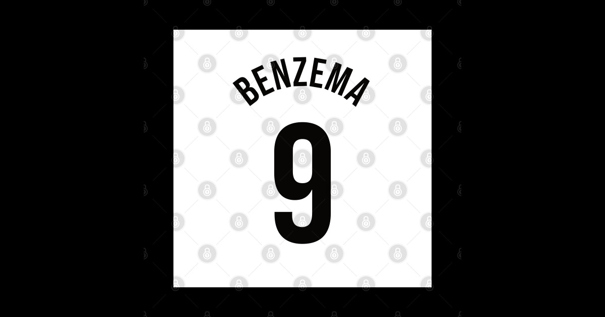 Benzema 9 Home Kit - 22/23 Season - Karim Benzema - Sticker | TeePublic
