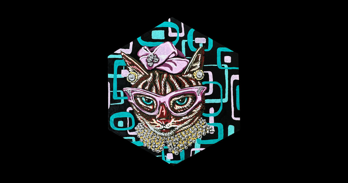 1950's Cat - 1950s - Posters and Art Prints | TeePublic