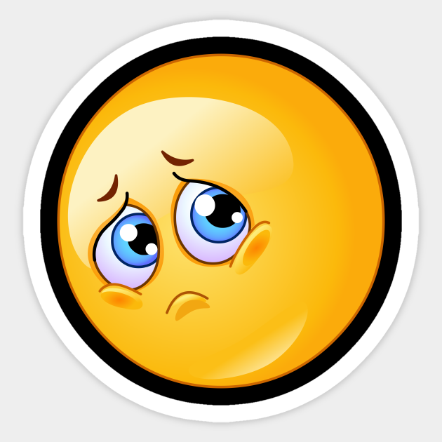 Sad Emoji - Emoji - Sticker | TeePublic