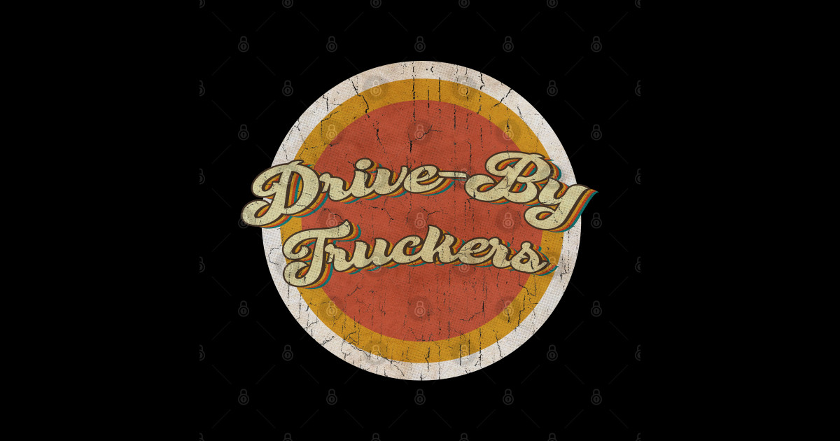 circle vintage Drive-By Truckers - Drive By Truckers - Sticker | TeePublic