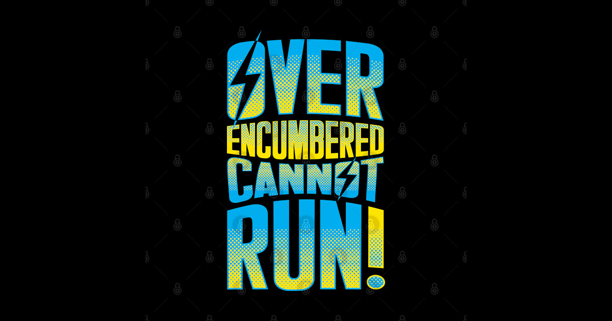Overencumbered Cannot Run - Fallout - Sticker | TeePublic
