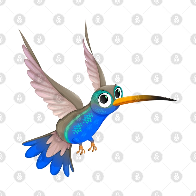 Funny hummingbird with cute eyes - Hummingbird - T-Shirt | TeePublic