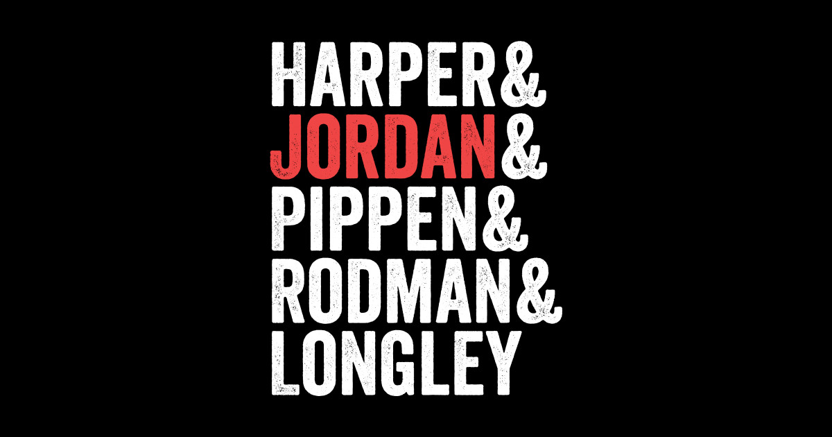 96-97' Chicago Bulls Lineup - Bulls - Sticker | TeePublic