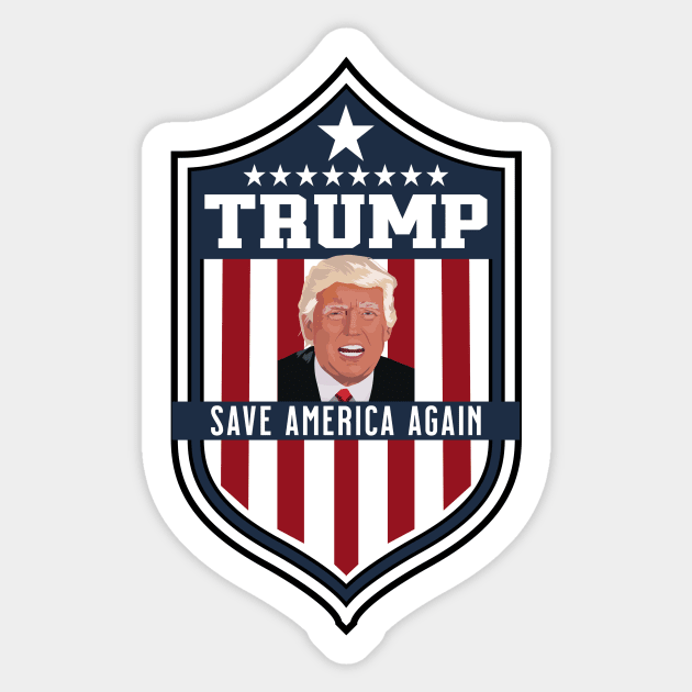 2024 Trump Save America Again - Trump 2024 - Sticker | TeePublic