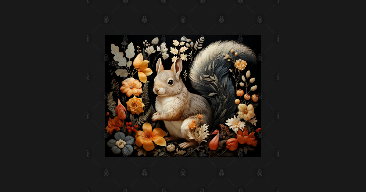 Cute Squirrel Vintage Cottagecore Aesthetic - Cute Squirrel - T-Shirt ...