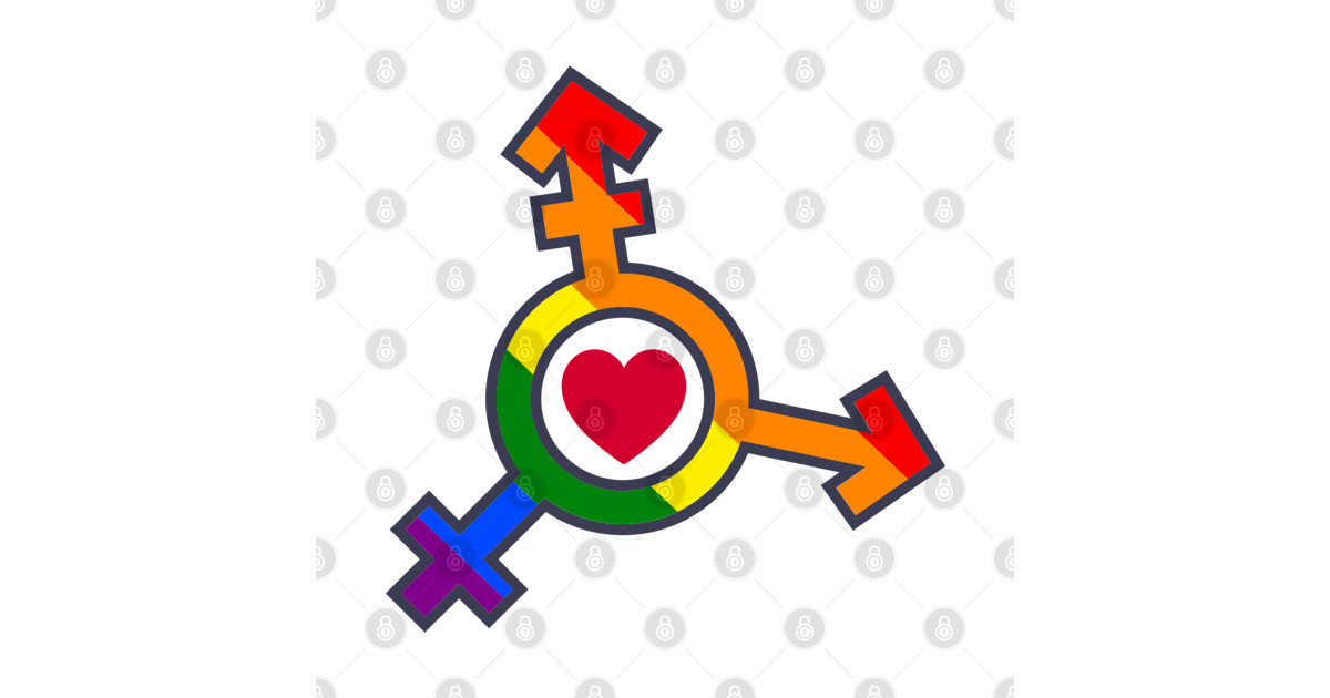 Rainbow Trans Symbol - LGBTQ+ Pride & Trans Rights Visibility Design ...