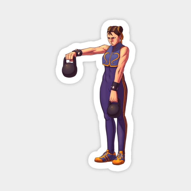 Chun-Li lifting - Street Fighter - Magnet | TeePublic