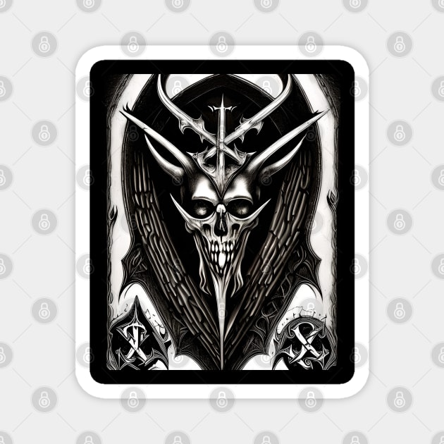 Devil horned lucifer mystic gothic dark art - Devil - Magnet | TeePublic