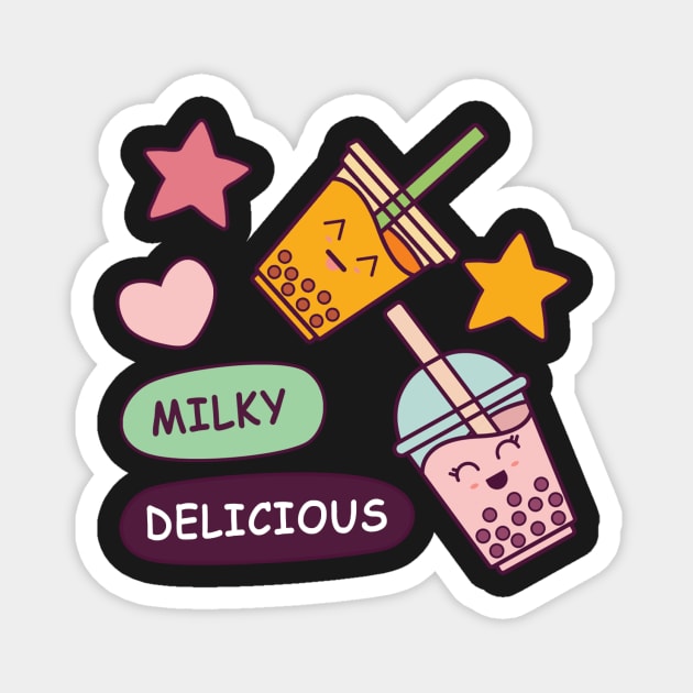 Cute Bubble Tea Sticker Pack - Pastel Color - Magnet | TeePublic