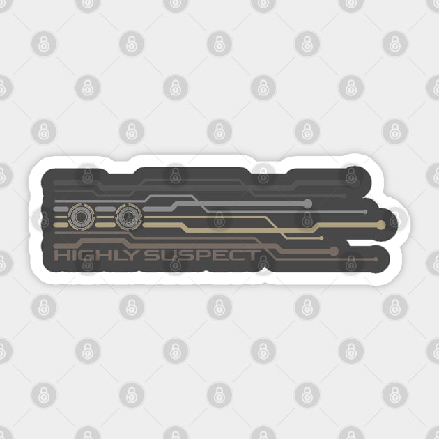 Highly Suspect Circuit Lines - Musician - Sticker | TeePublic
