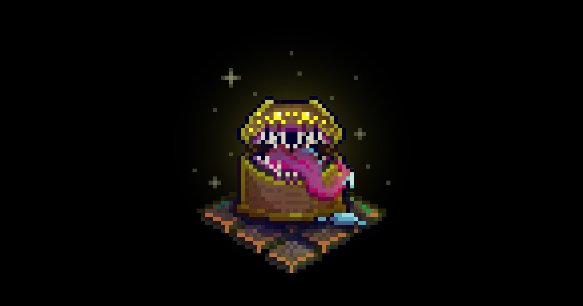 Dungeon Mimic 8 Bit Retro Pixel Art - Mimic - Posters and Art Prints ...