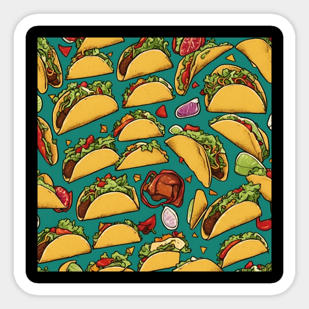 Taco Tuesday Cartoon - Taco - Sticker | TeePublic