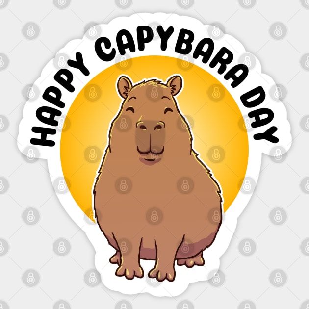Happy Capybara Day - Capybara - Sticker | TeePublic