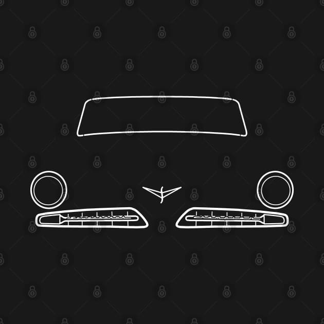 Studebaker Champion 1954 classic car white outline graphic - Studebaker ...