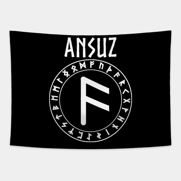Ansuz Norse Rune of the Gods - Ansuz Rune - Tapestry | TeePublic
