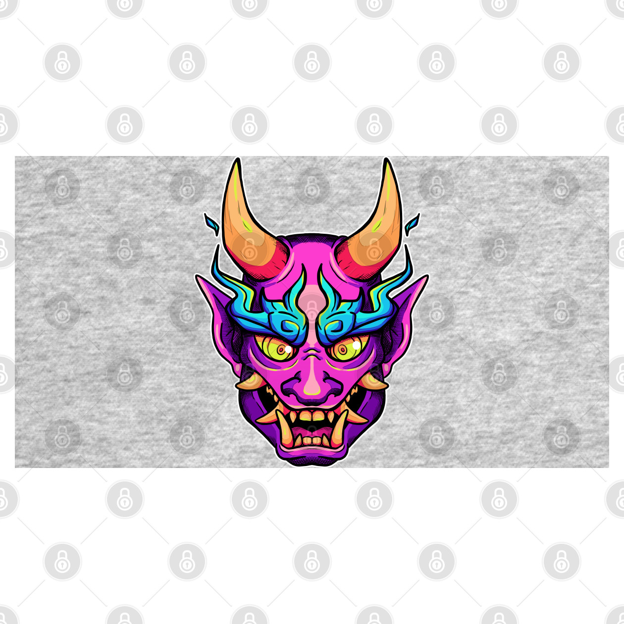 Oni head (pink) - Oni - T-Shirt | TeePublic