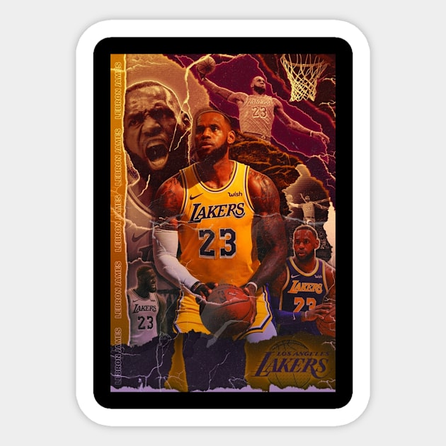 LeBron James basketball - Lebron James King - Sticker | TeePublic