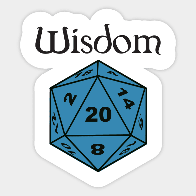 Wisdom Stat D20 - Dnd - Sticker | TeePublic
