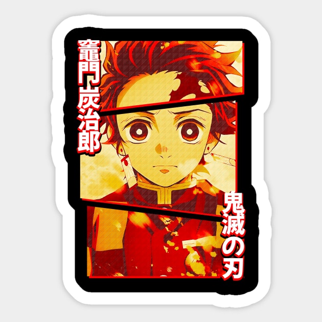 Tanjiro Kamado - Tanjiro Kamado - Sticker | TeePublic
