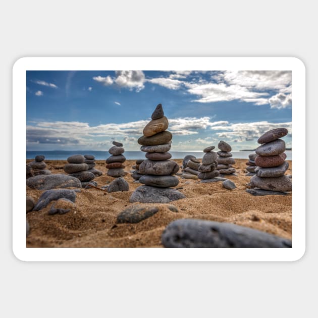Rock Cairns, Sculptures - Paul Thompson Photography - Sticker | TeePublic