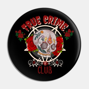 True Crime Club Warning Sign True Crime Pins and Buttons for Sale ...