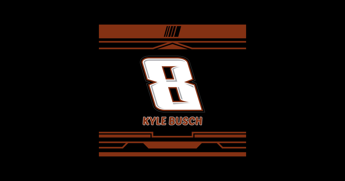 Kyle Busch brown #8 2024 NASCAR art design - Kyle Busch - Sticker ...