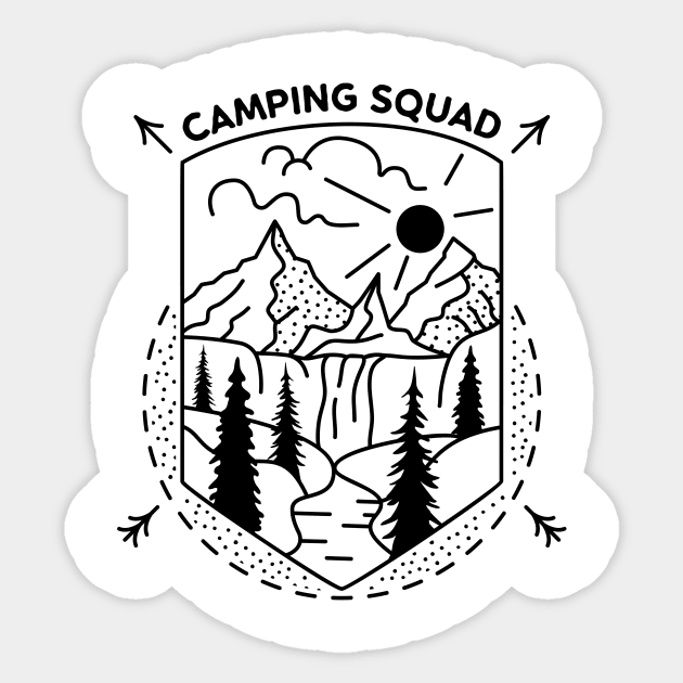 Squad Goals - Camping Lover - Sticker | TeePublic