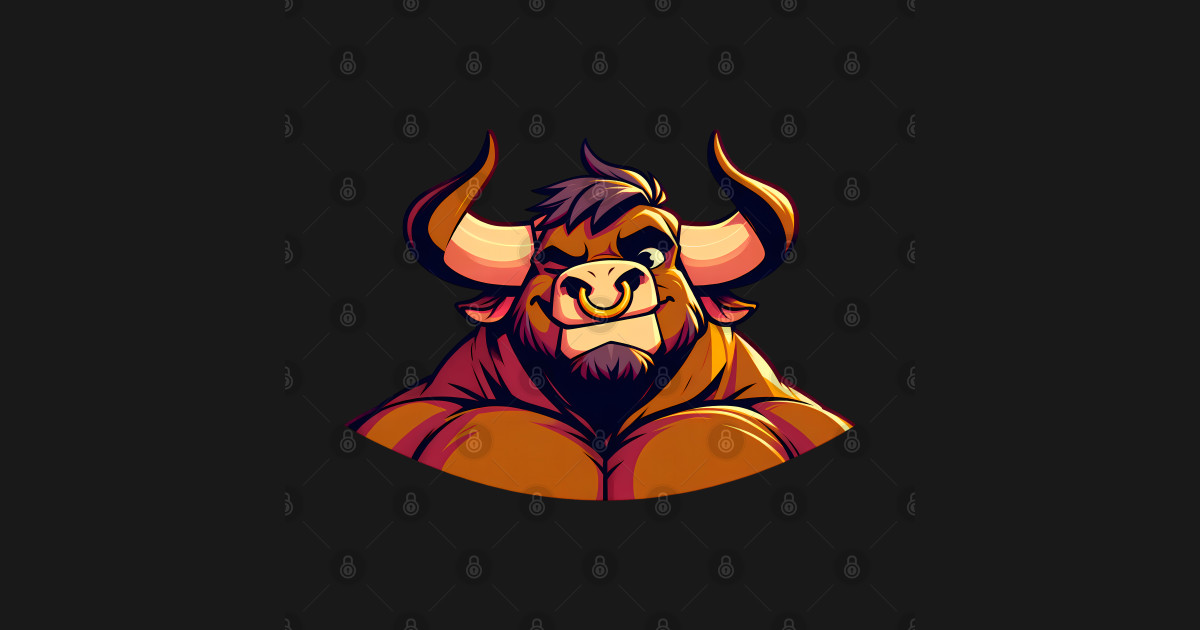 Muscular Winking Bull Anthro Furry Minotaur Design V2 - Furry - Hoodie ...