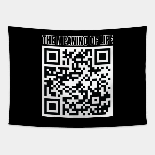 The Meaning Of Life QR Code - Meaning Of Life - Tapestry | TeePublic