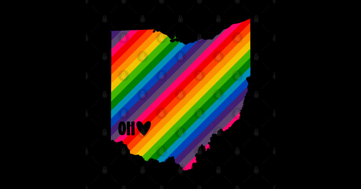 USA States: Ohio (rainbow) - Ohio - Posters and Art Prints | TeePublic