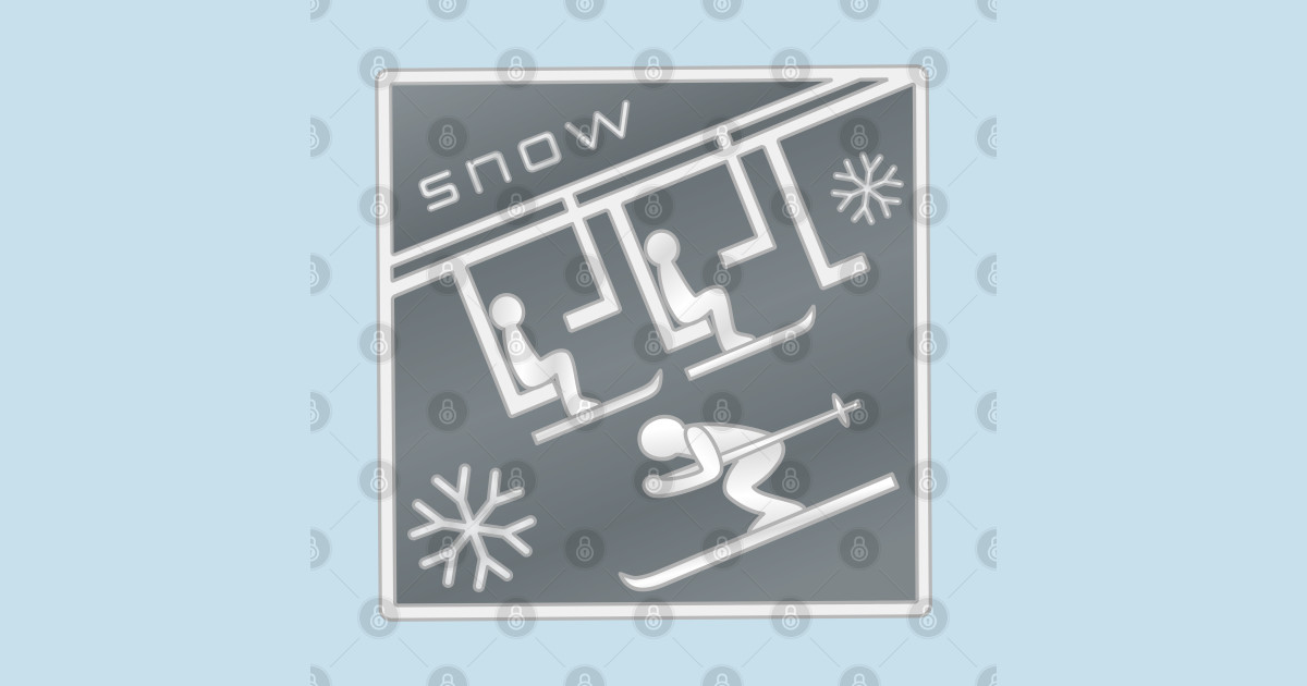 雪 Snow - Kanji Logo - Silver / Ice Blue - Snow - T-Shirt | TeePublic