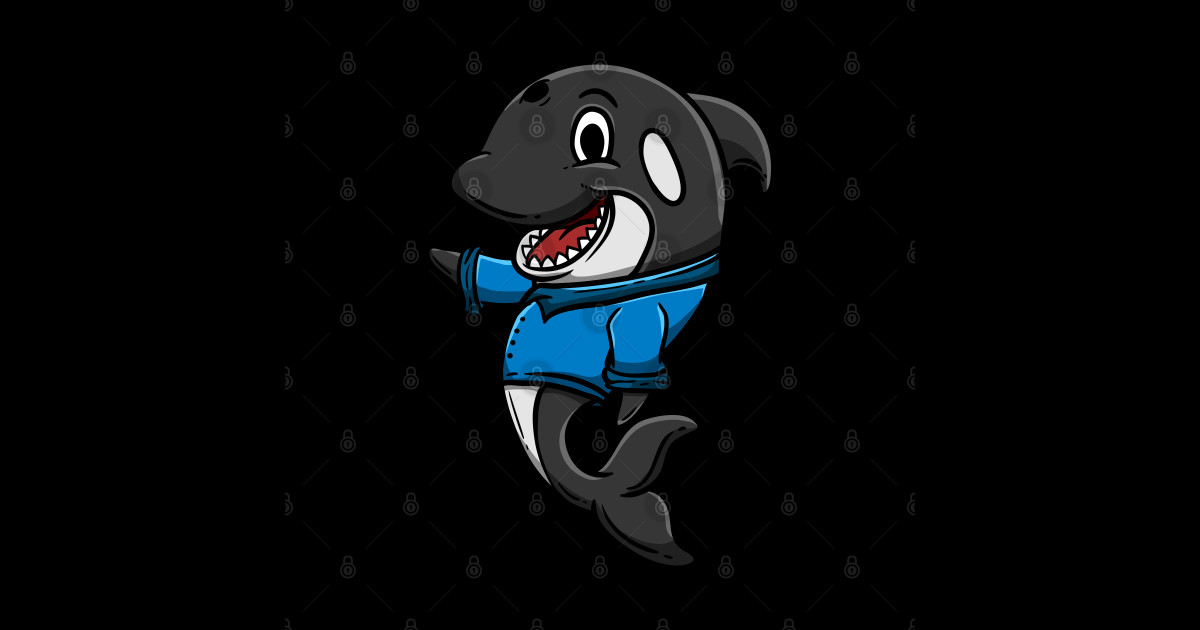 Cute Anthropomorphic Human-like Cartoon Character Orca in Clothes ...
