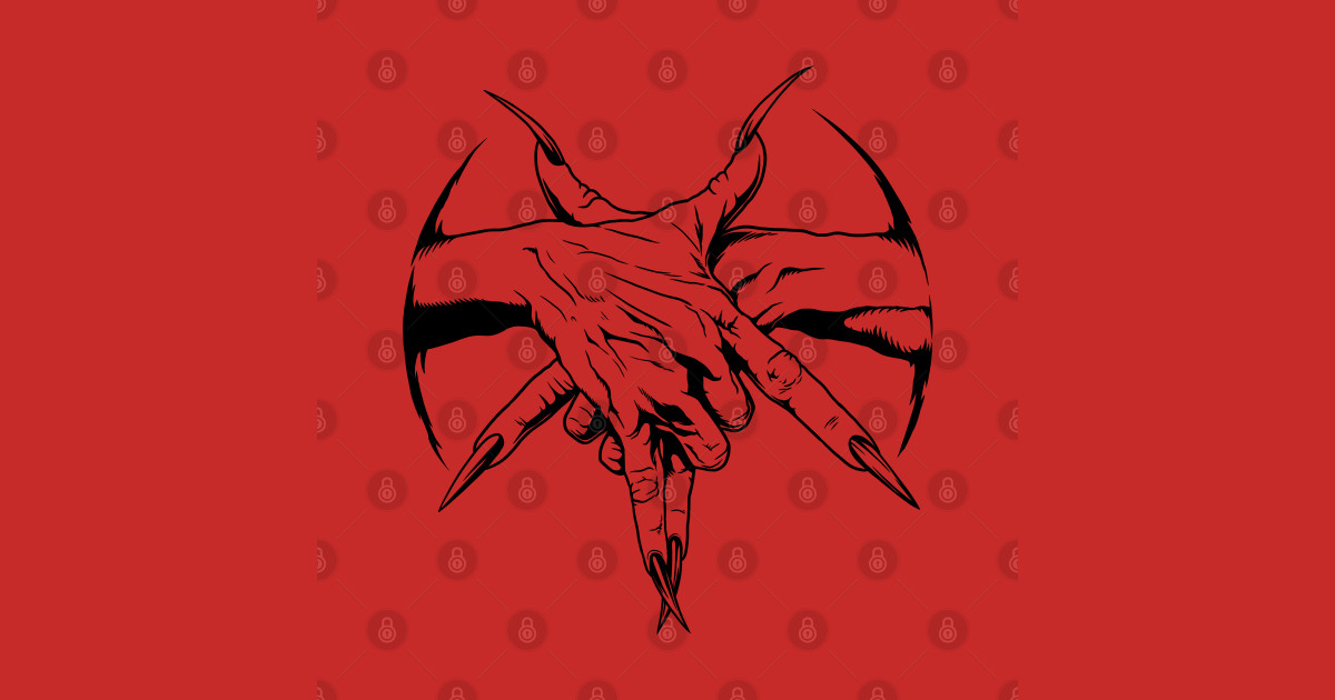 Baphomet Hand Sign - Devil - T-Shirt | TeePublic