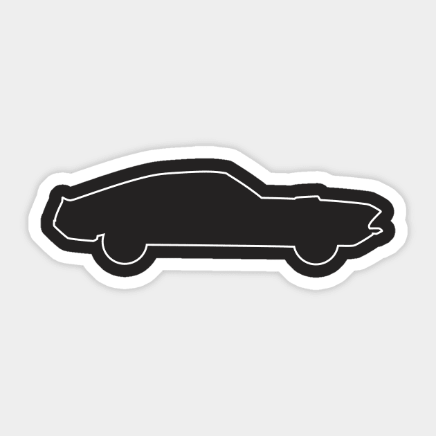 Mustang - White Outline - Mustang - Sticker | TeePublic