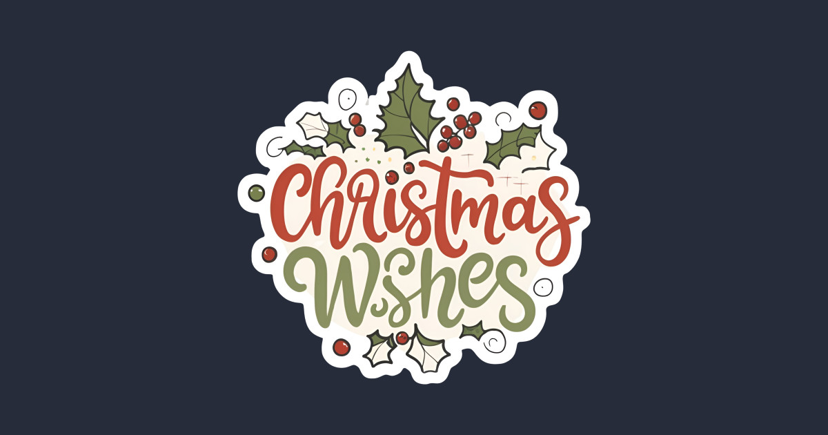 Vibrant Christmas Wishes Sticker Collection: Spread Joy and Holiday ...