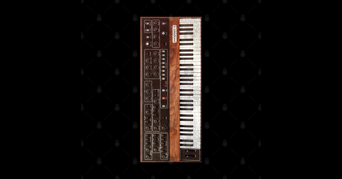 Vintage 70s Keyboard Synthesizer - Synthesizer - Posters and Art Prints ...