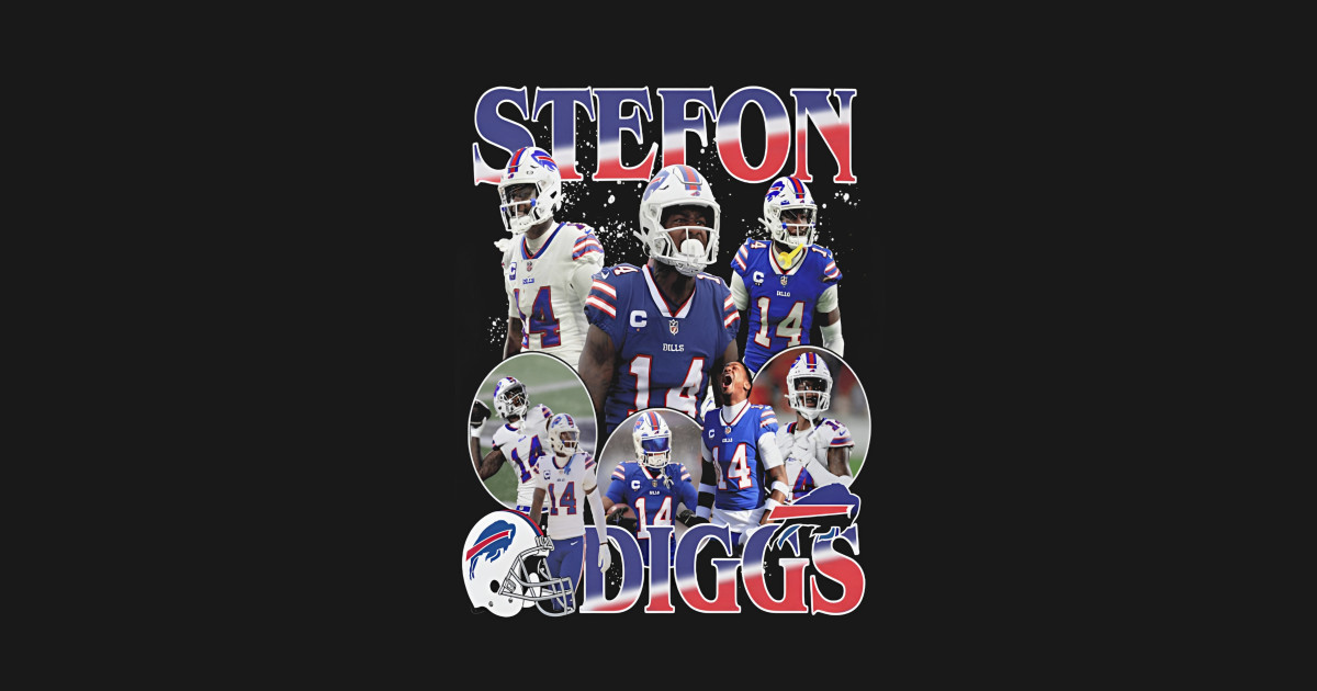 Stefon Diggs Vintage Bootleg - Stefon Diggs - T-Shirt | TeePublic