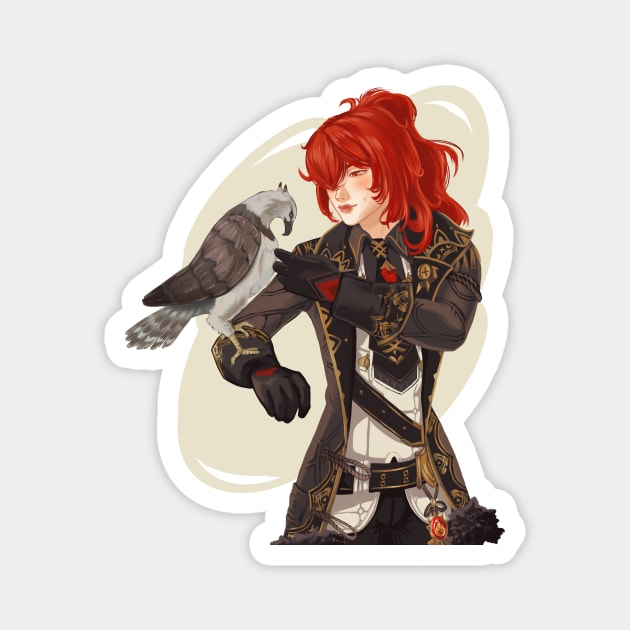 Diluc Ragvindr from Genshin Impact - Diluc Ragvindr - Magnet | TeePublic