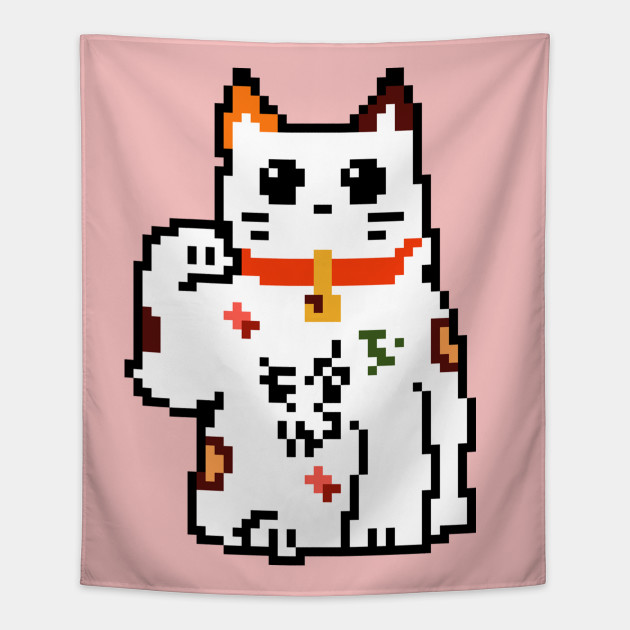 Maneki/Lucky Cat Pixel Art | atelier-yuwa.ciao.jp