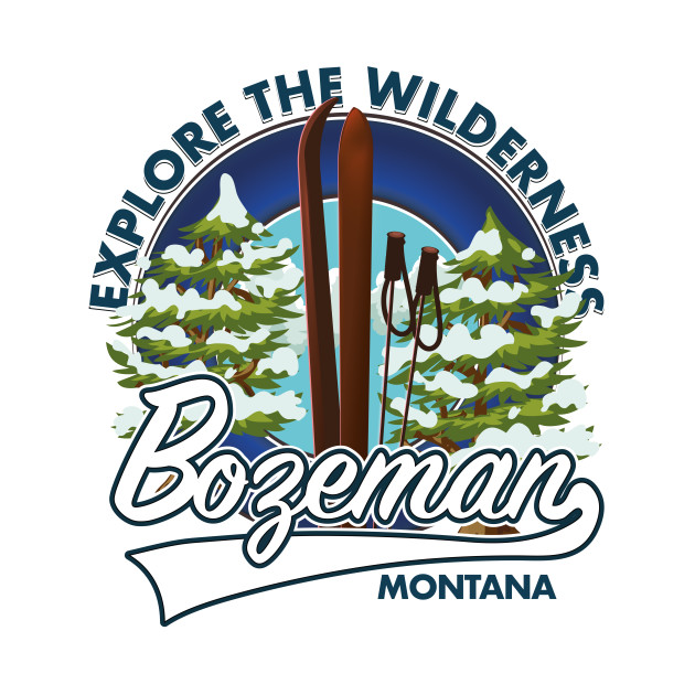 Bozeman Montana ski logo - Bozeman Montana Ski - T-Shirt | TeePublic