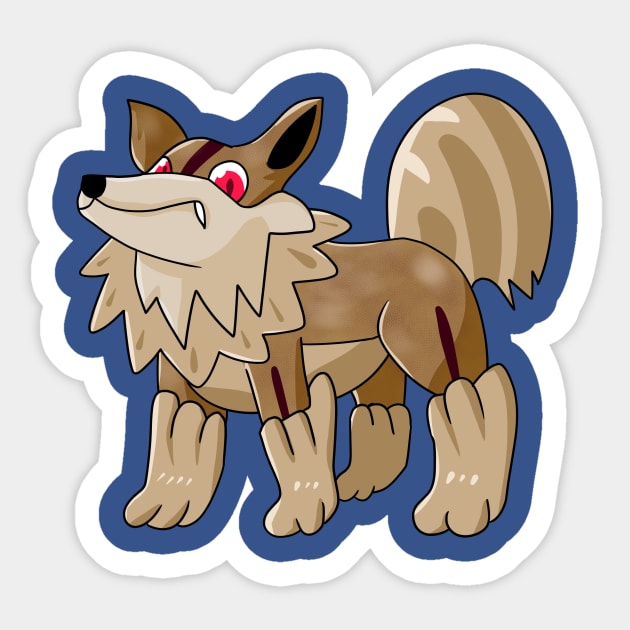 Fakemon wolf SANDGALA - Monster - Sticker | TeePublic