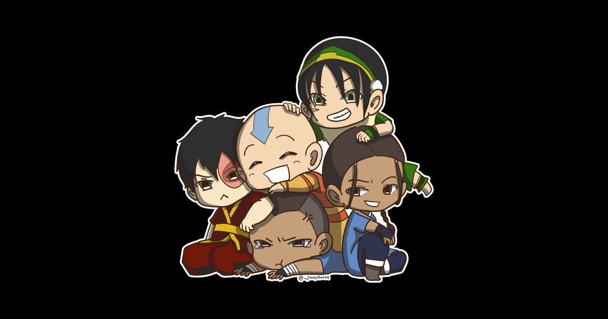 Avatar the Last Airbender Chibi Gaang Sticker - Avatar - Magnet | TeePublic
