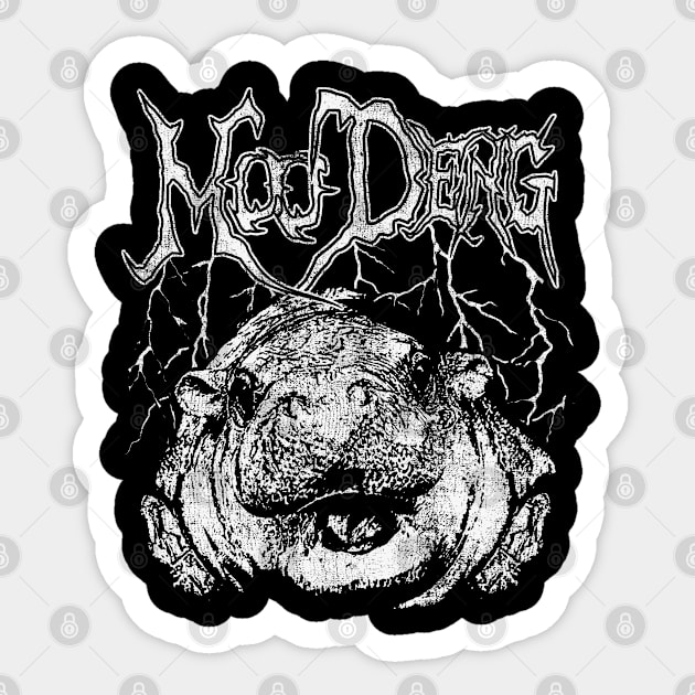 Metal Moo deng - Moo Deng - Sticker | TeePublic